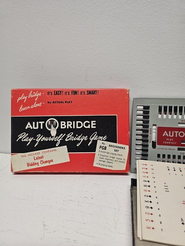 Auto Bridge Game Play Yourself Learning 1959 Made In USA Vintage ...