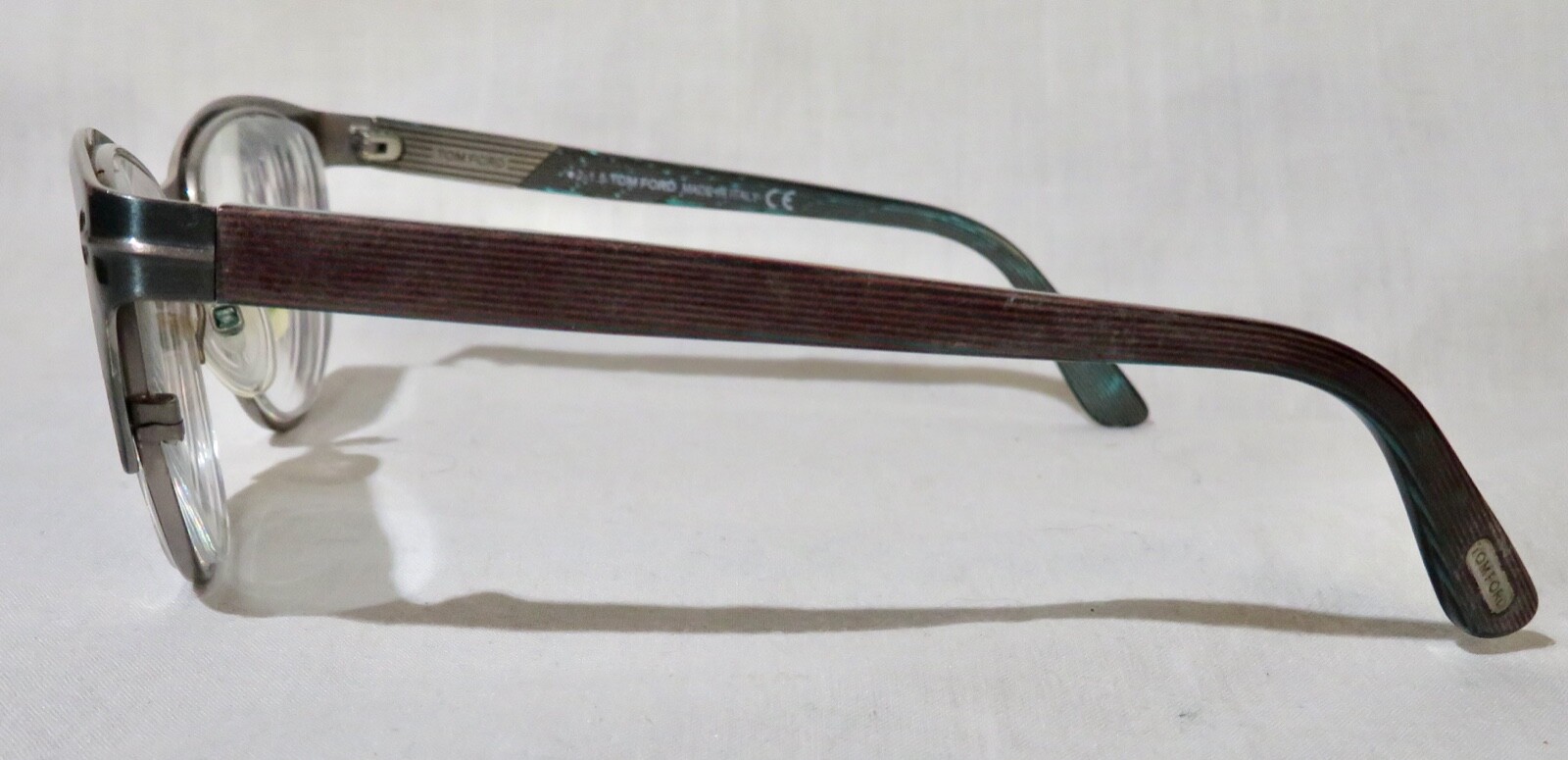 TOM FORD, Italy TF 5318 Eyeglasses 53-17-135, Green metal and ...