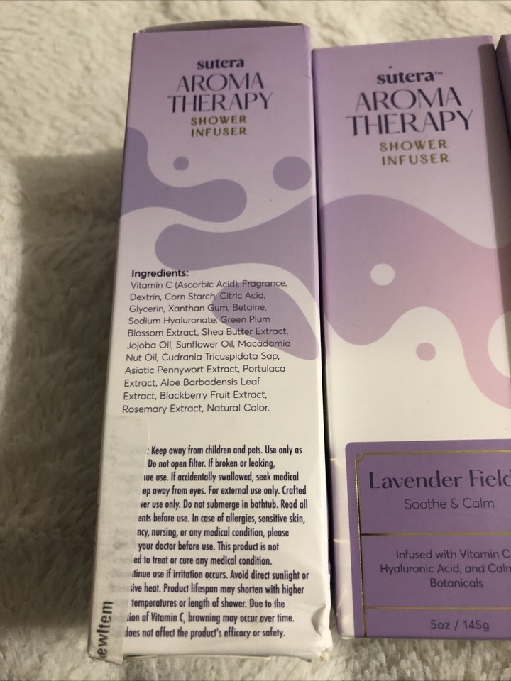 New Lot Of 3 5oz Aroma Therapy Shower Infuser, Lavender Fields. Soothe ...