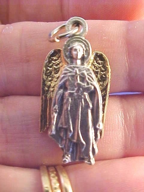 Lot 4 Archangel St Medals Michael Uriel Gabriel Raphael Gold Plate ...