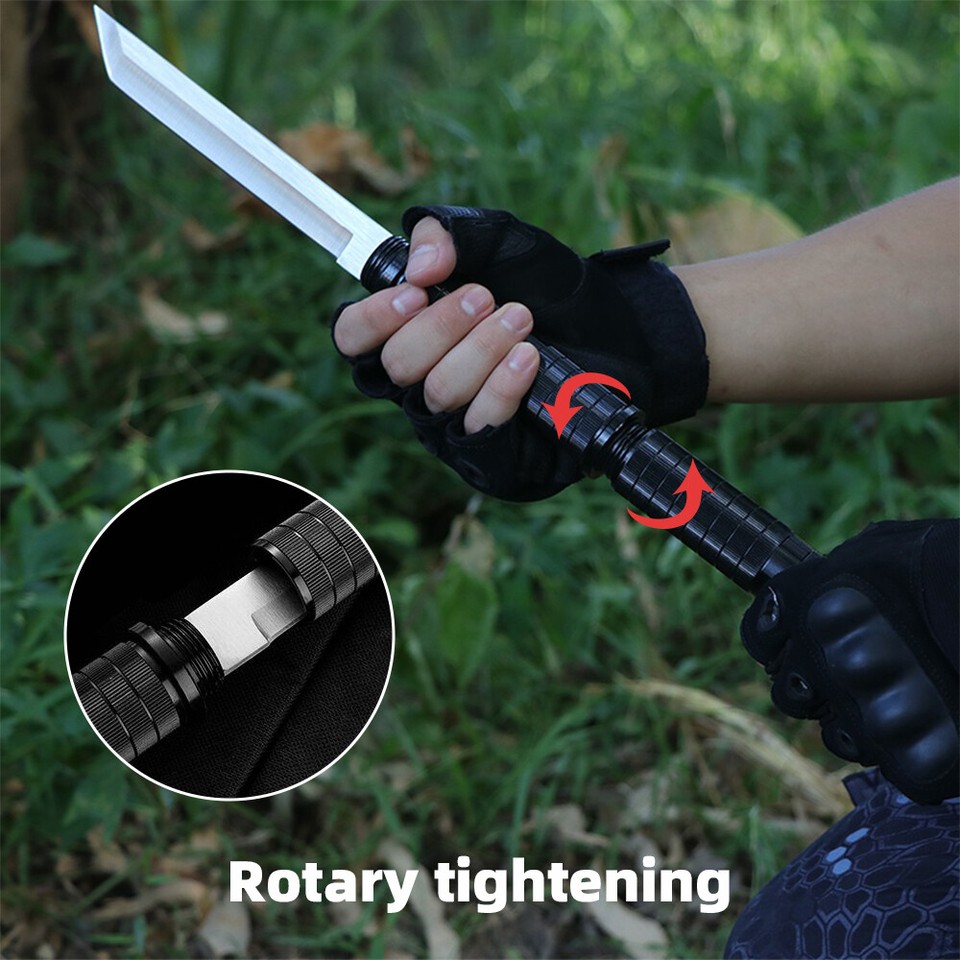 Outdoor Survival Combat Knife Tactical Knife Pipe Stick Knife w/ Fire ...