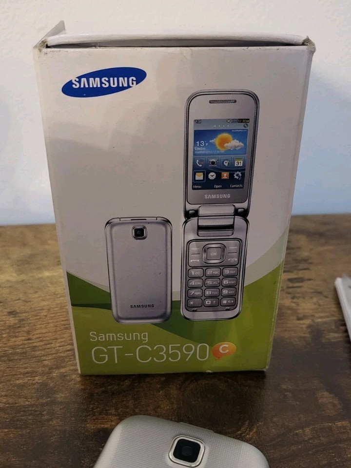 Original Samsung GT-C3590 Flip Top Mobile Phone Silver Boxed | eBay UK