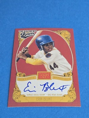 ERIC BLUNT - 2013 PANINI GOLDEN AGE HISTORIC SIGNATURES AUTOGRAPH CARD ...