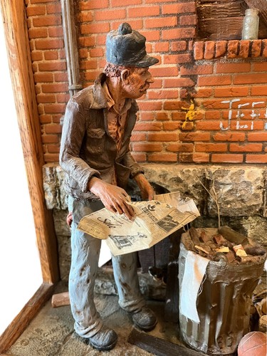 MICHAEL GARMAN Cityscape Sculpture Diorama Man In Alley Yesterday News ...