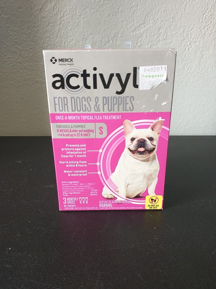 Activyl Dogs Puppies 14-22 lb Small 3 Month Dose EPA Approved Flea ...