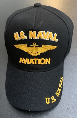 US Navy Aviation Ball Cap Hat Black New Adjustable One Size Fit Most | eBay
