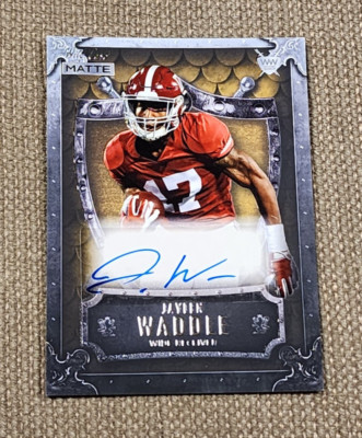 2021 Wild Card Matte Jaylen Waddle Rookie Autograph Alabama / Miami ...
