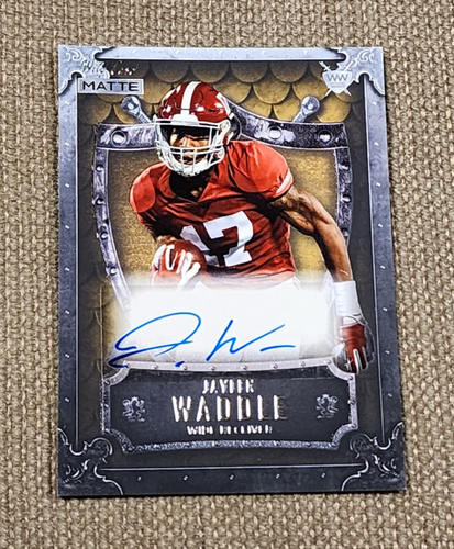 2021 Wild Card Matte Jaylen Waddle Rookie Autograph Alabama / Miami ...