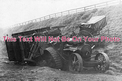 GL 2635 - Steam Traction Engine Accident, Over Bridge, Gloucester 1907 ...