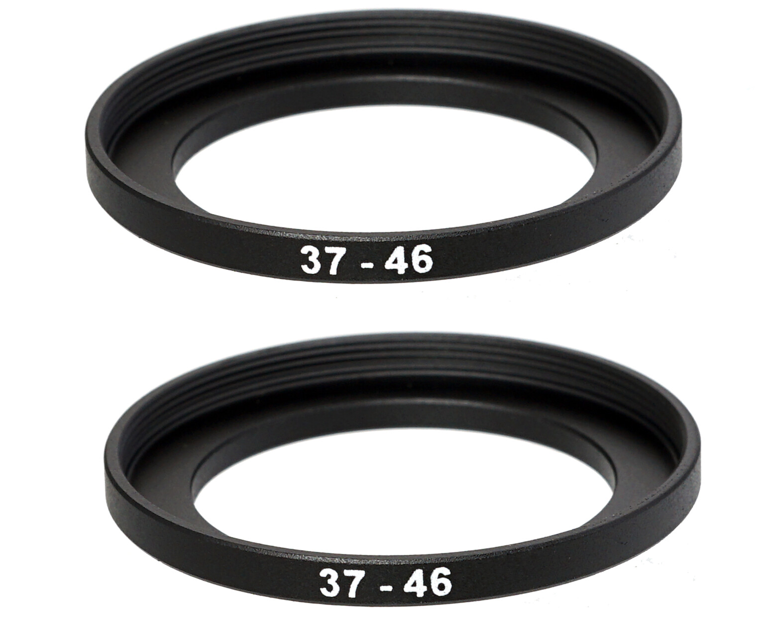 (2 Pcs) 37-46mm 37mm to 46mm Metal Step Up Lens Filter Ring Adapter US ...