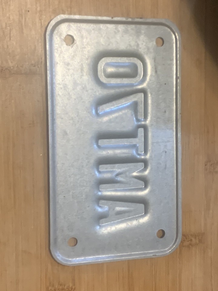 Ohio Motorcycle Sized License Plate Expired/Collectible | eBay