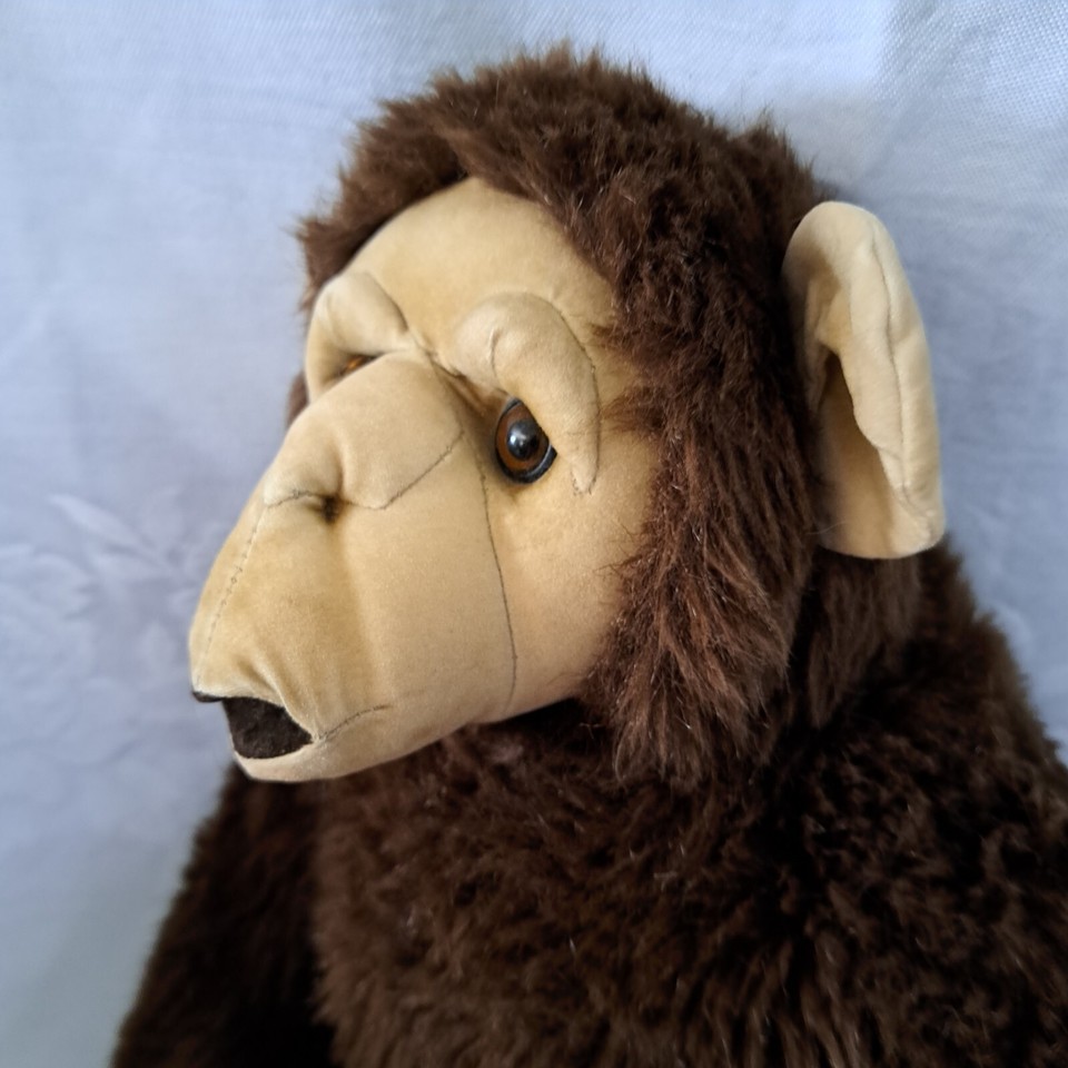 AVANTI Applause CHIMPANZEE Ape Monkey Plush 18" VTG JOCKLINE Korea 1989 ...