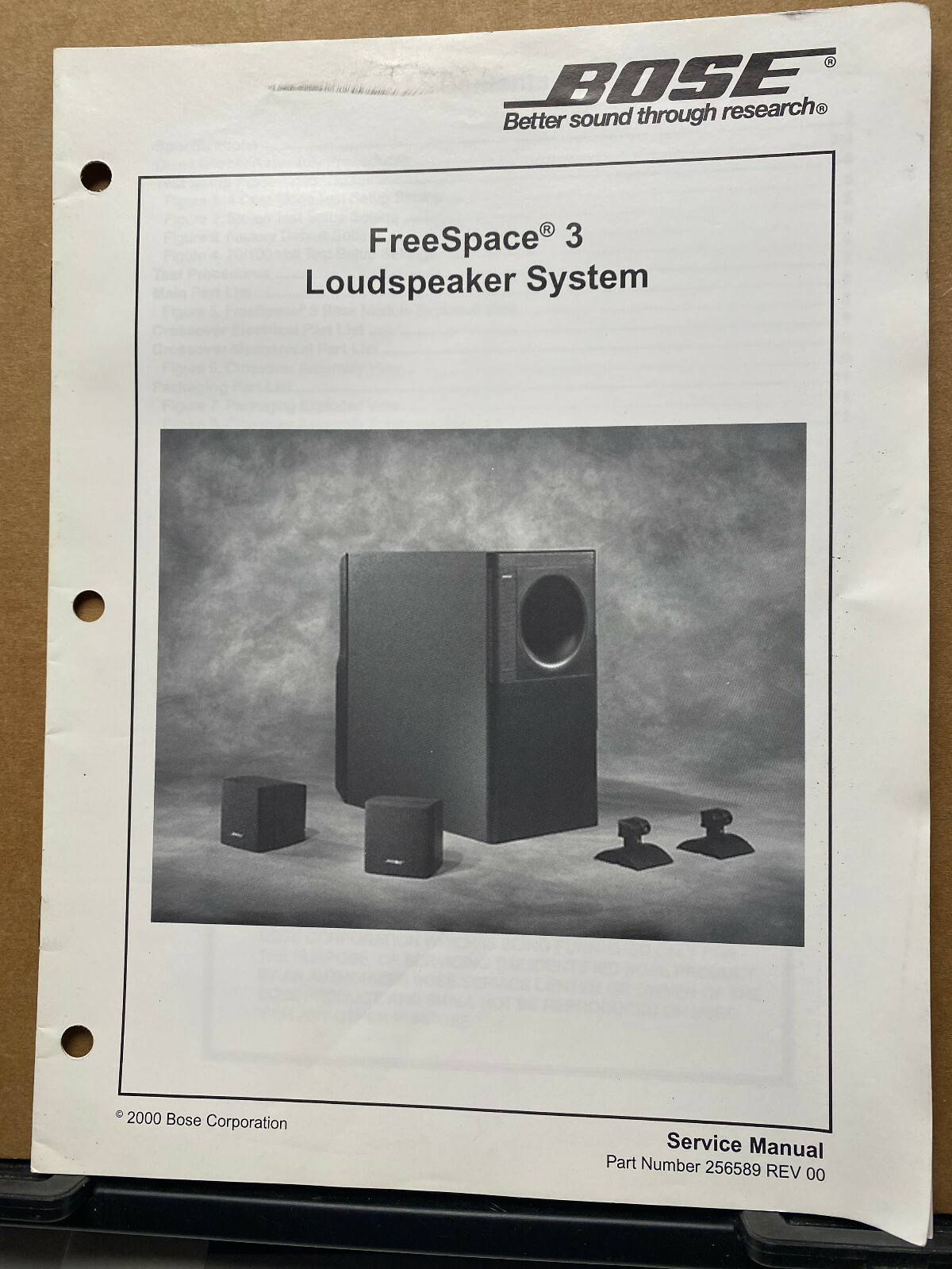 Service Manual for the Bose FreeSpace 3 Loudspeaker Speaker System ...