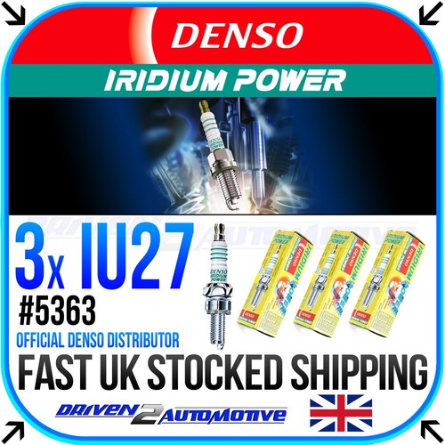3 X DENSO IU27 IRIDIUM POWER PLUGS EQUIVALENT OF CR9EIX,2-3 TIMES MORE ...