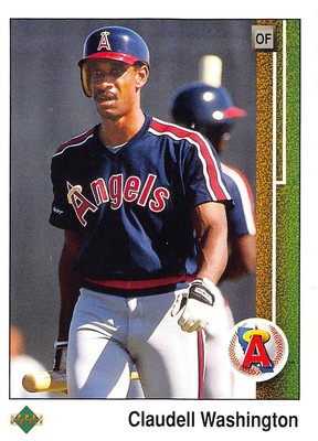 Claudell Washington 1989 Upper Deck 794 California Angels Baseball Card ...