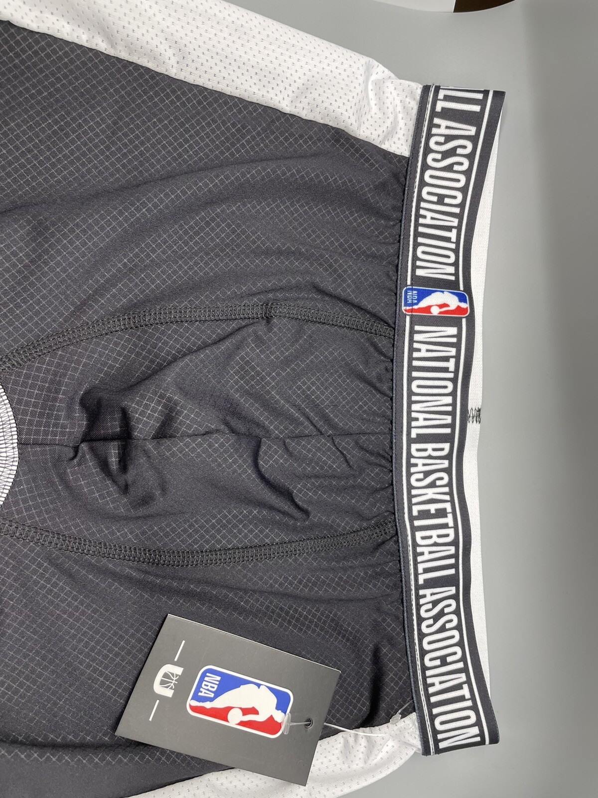 NBA Men's Athletic Wear Mini Polka Dot Black Long Boxer Briefs ...