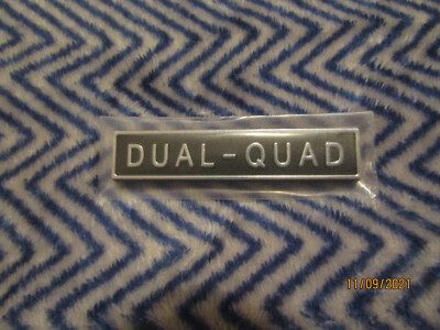 DUAL QUAD 2x4 CARBURETOR EMBLEM FITS HOLLEY EDELBROCK CARTER POWERED ...