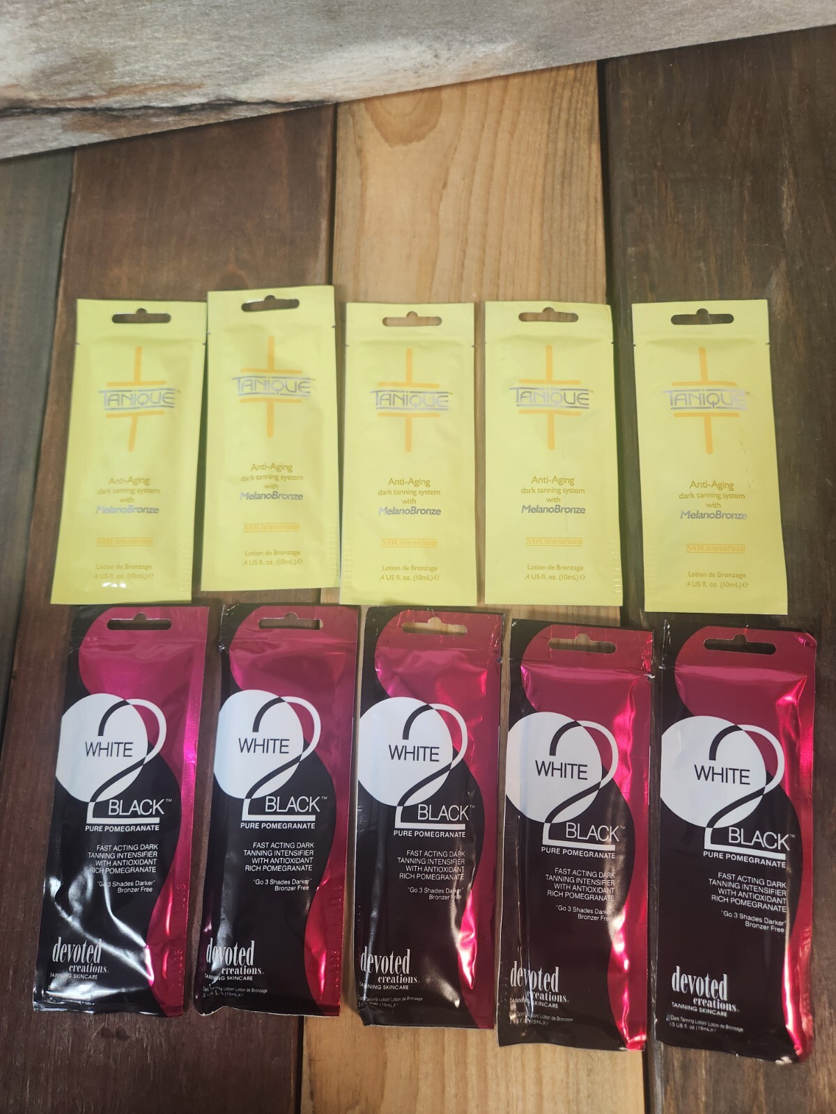 DC White 2 Black Pomegranate & Tanique Anti-Aging Tanning Lotion ...