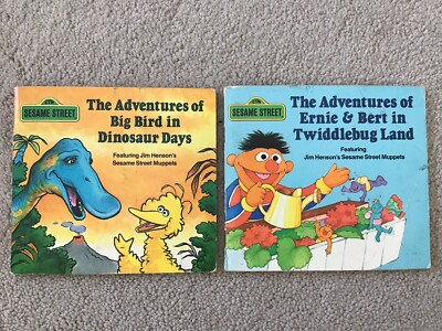 Lot of 2 Vintage 1984 Sesame Street 5 1/2" x 5" Books Jim Henson's ...