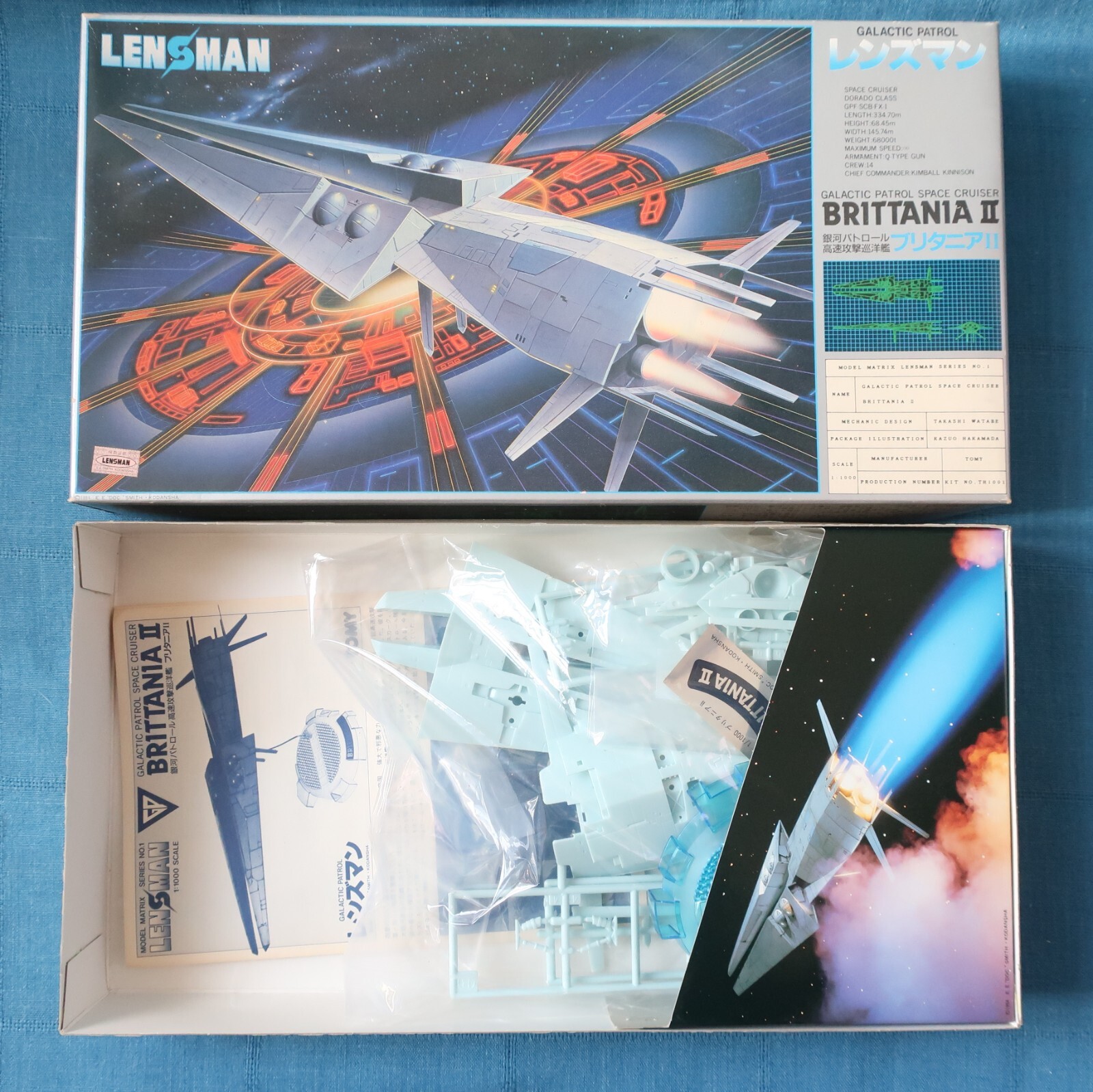 Tomy Lensman Brittania Galactic Patrol Space Cruiser Model Kit 1:1000 ...