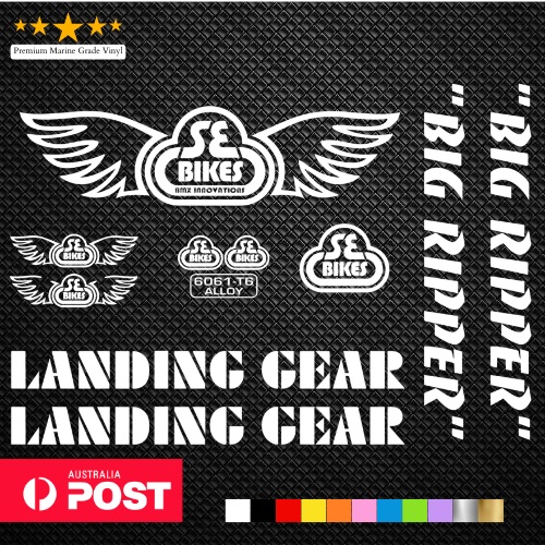 SE Racing Big Ripper decal Vinyl Sticker kit with Landing Gear fork ...