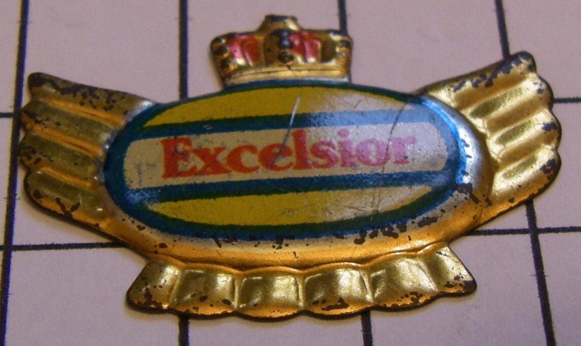 EXCELSIOR MOTOR CYCLE GREAT BRITAIN 60's vintage pin brooch pin missing ...