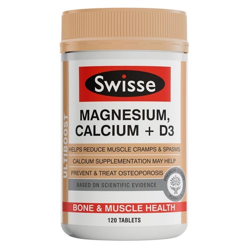 SWISSE ULTIBOOST TAB MAG CAL+VIT D 120 MAGNESIUM, CALCIUM + D3 TABLETS ...