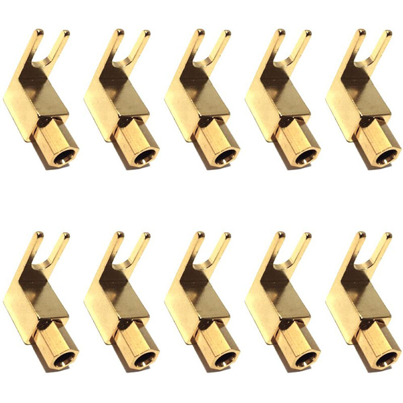 Right Angle Spade Fork & Binding Post - 4mm Banana Plug Socket - Spade ...