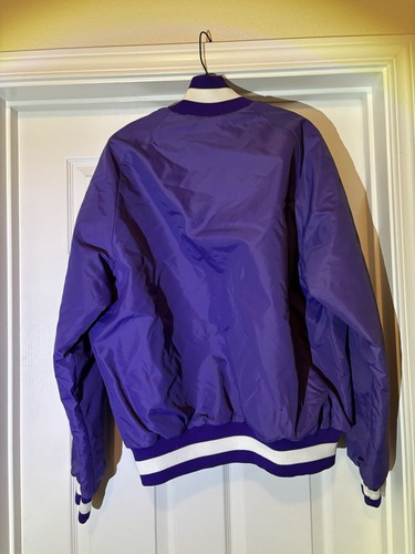 VTG Champion Men’s Varisty Satin Bomber Jacket Football Purple Large ...