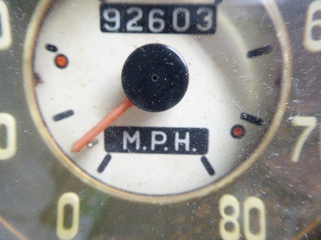 VINTAGE MILES MPH SPEEDOMETER ODOMETER CLASSIC ORIGINAL PART FIAT FORD ...