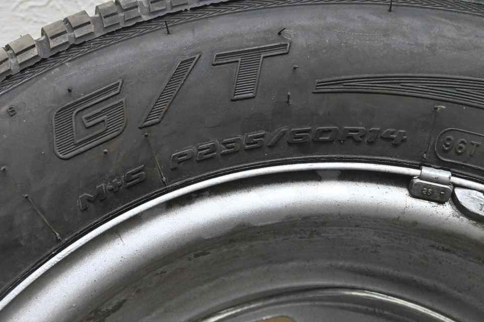 1966-1969 Chevy Corvair P235/60R14 Radial G/T Cooper Cobra Tire Wheel ...