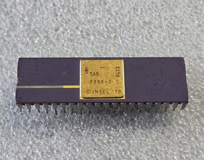 Vintage, Intel 8086 CPU, 1979, Rare Collectible Microprocessor, Purple ...