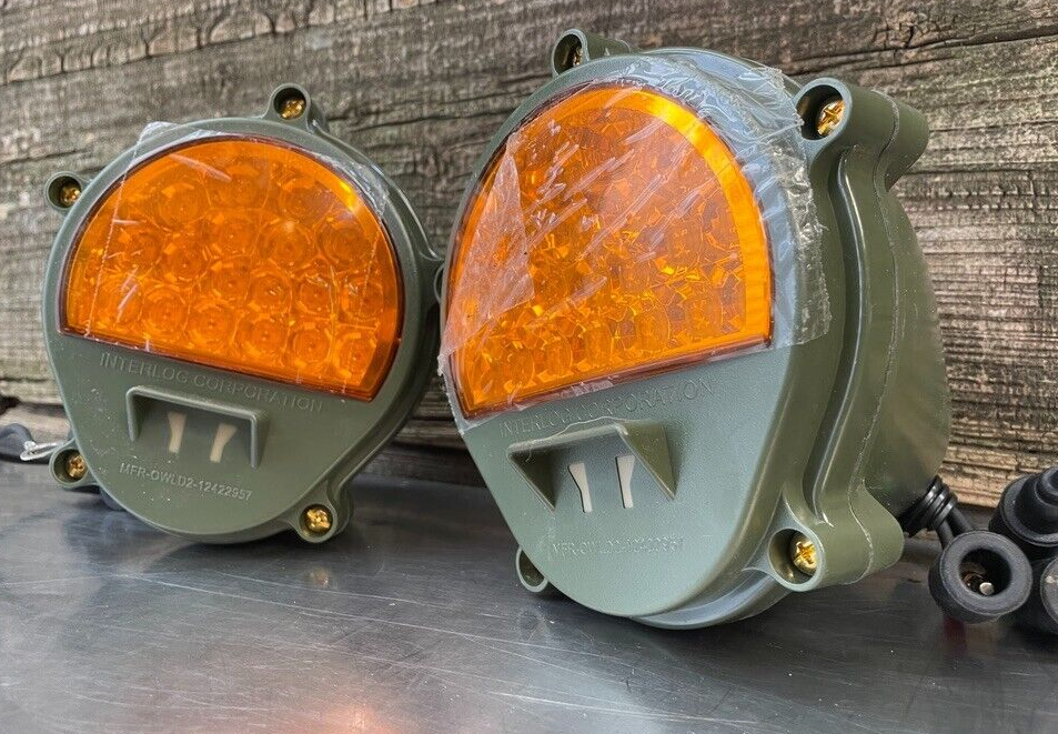 LOT of 2 HMMWV M998 AMBER LED GREEN Composite Parking Turn Signal Light ...