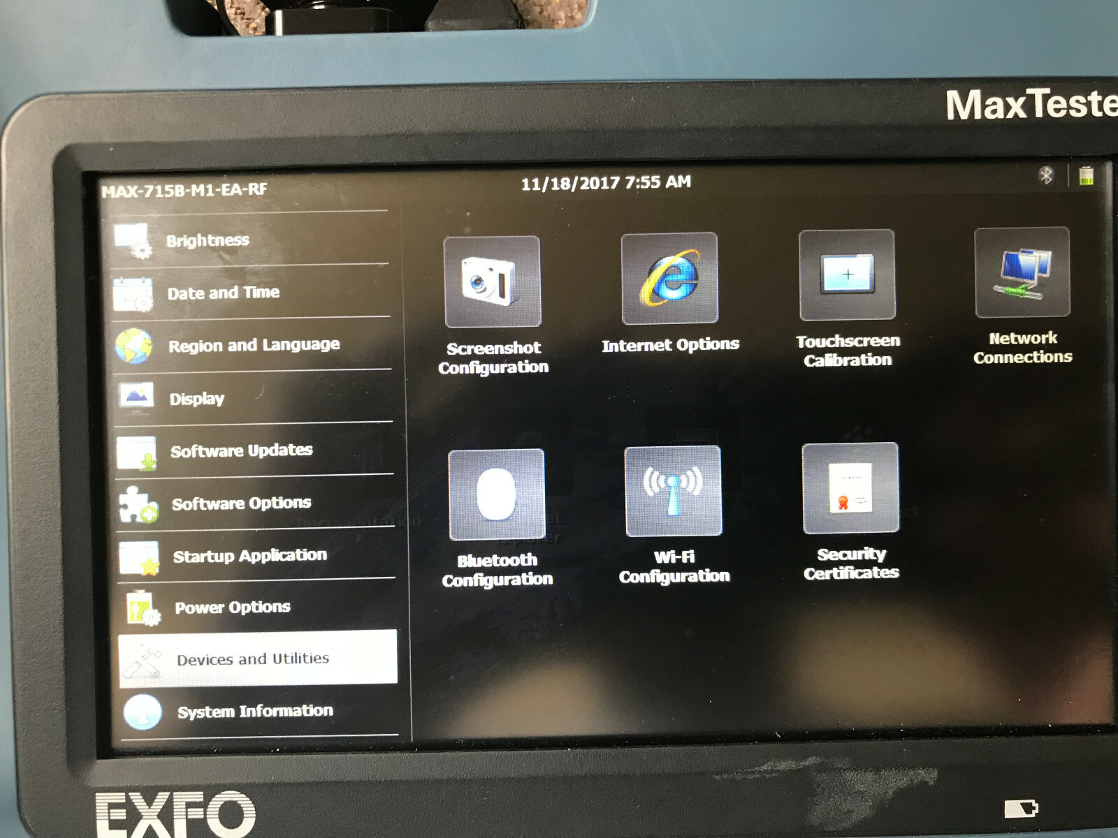 Exfo MAX-715B-M1-EA-RF IOLM MaxTester SM Fiber w/ PM MAX-2X-VFL - IOLM ...