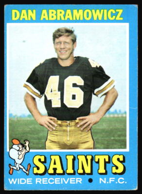 1971 Topps Dan Abramowicz #90 New Orleans Saints L2 | eBay