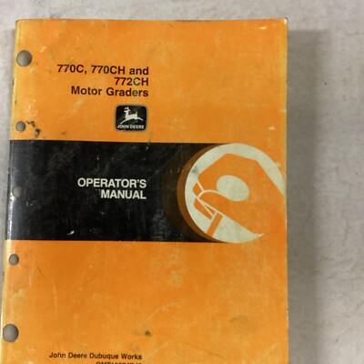 JD Manual OMT183747 I9 770C, 770CH, and 772CH Motor Graders | eBay