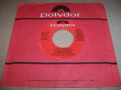 GLORIA GAYNOR- I WILL SURVIVE-'78 DISCO 7" SINGLE 45 RPM, POLYDOR PD ...