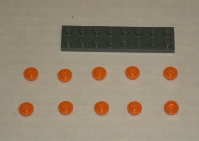 LEGO NEW 1x1 Orange Round Plate Stud (10x) 4157103 Brick 6141 | eBay