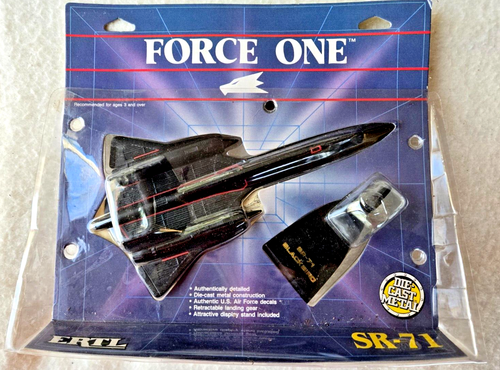 1988 ERTL Force One Diecast Military Aircraft SR-71 Blackbird 1st Owner ...