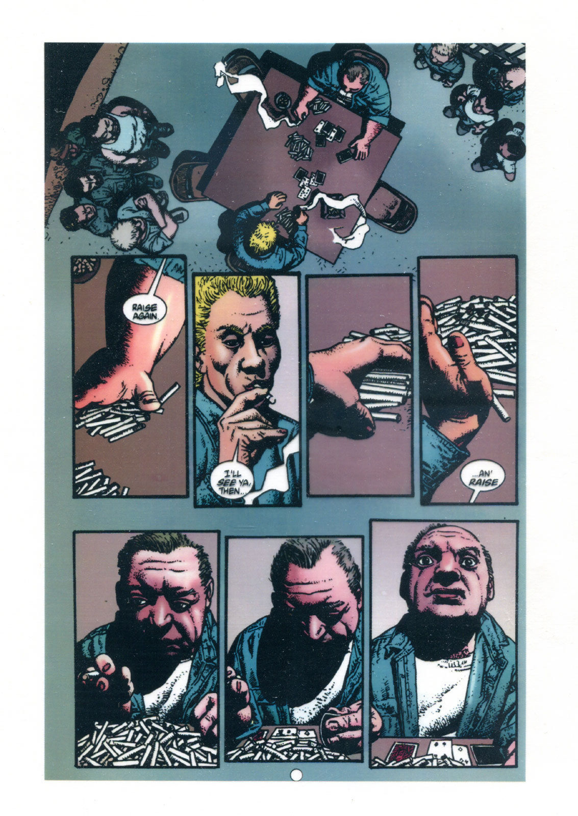 RICHARD CORBEN original transparency art, HELLBLAZER, #147 pg 18, Hard ...