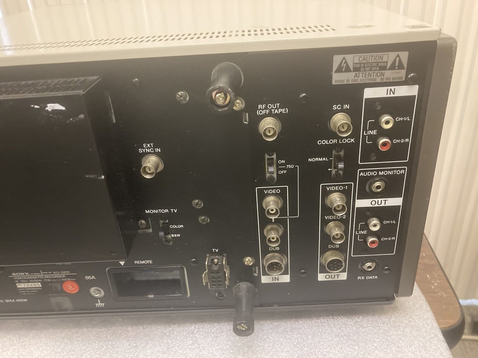 SONY VO-5850 U-MATIC 3/4" FORMAT NTSC PLAYBACK FULLY SERVICED BY OUR ...