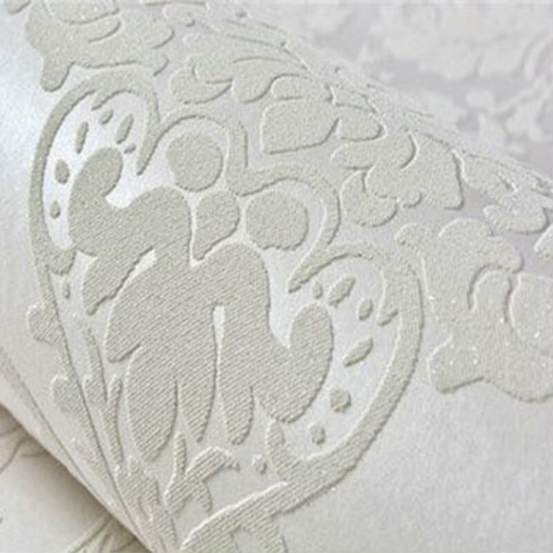 Waterproof 3D Embossed Wallpaper Sticker Roll Damascus PVC DIY Self ...