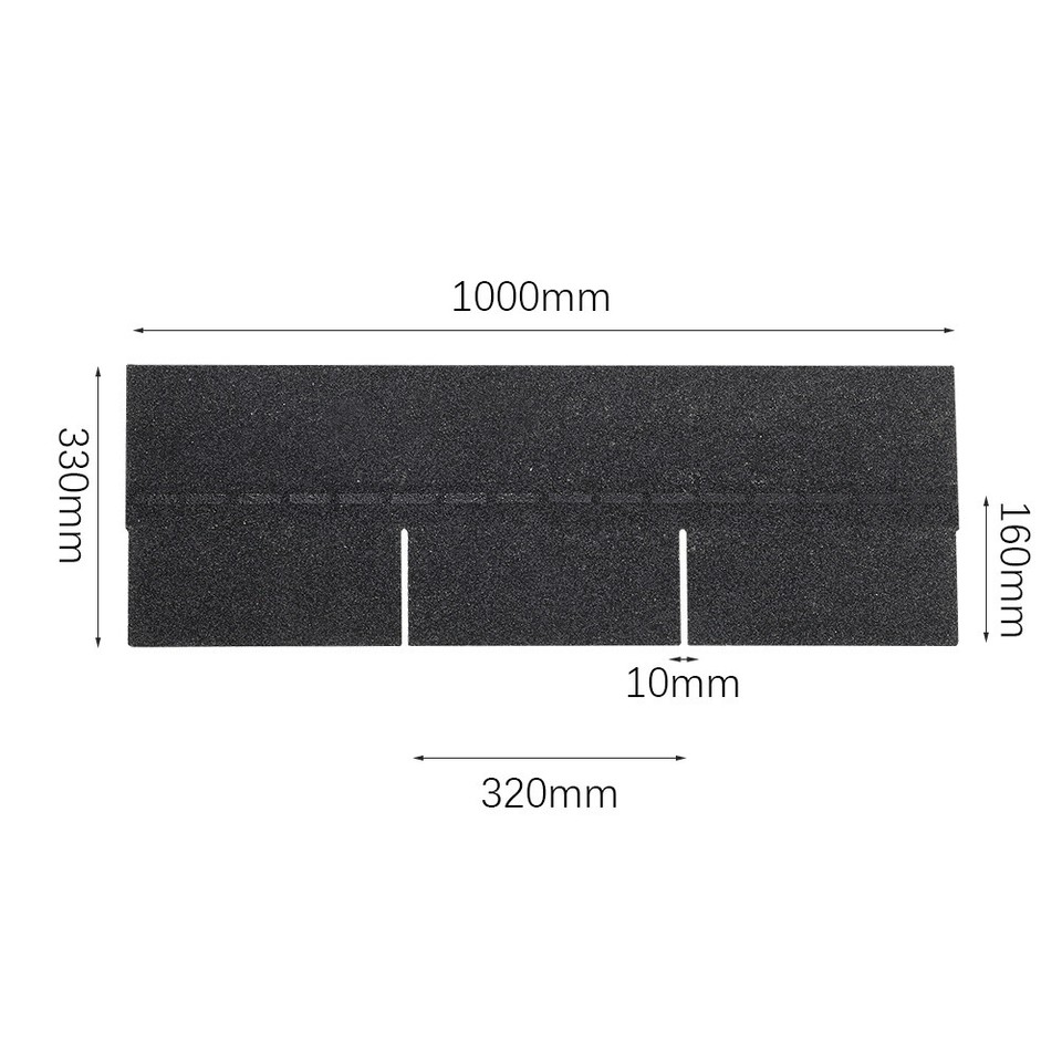 18pcs Felt Shingle Asphalt Roof Ridge Hip Shingles Tiles Self Adhesive ...