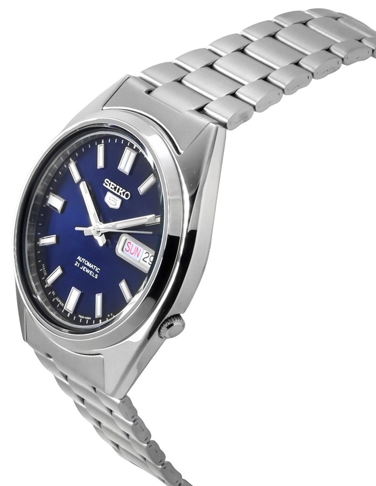 Seiko 5 Automatic Blue Dial Silver Band Stainless Steel SNX SNXS77J1 ...