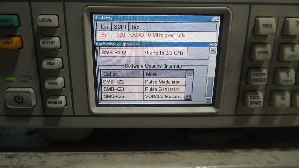 Rohde and Schwarz SMB 100 M 9kHz -2.2 GHz Signal Generator OPT SMB-K22 ...