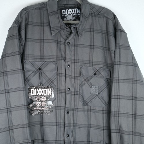 NWT Dixxon Dakota Gray Plaid Sherpa Lined Flannel Jacket Sz 4XL Black ...