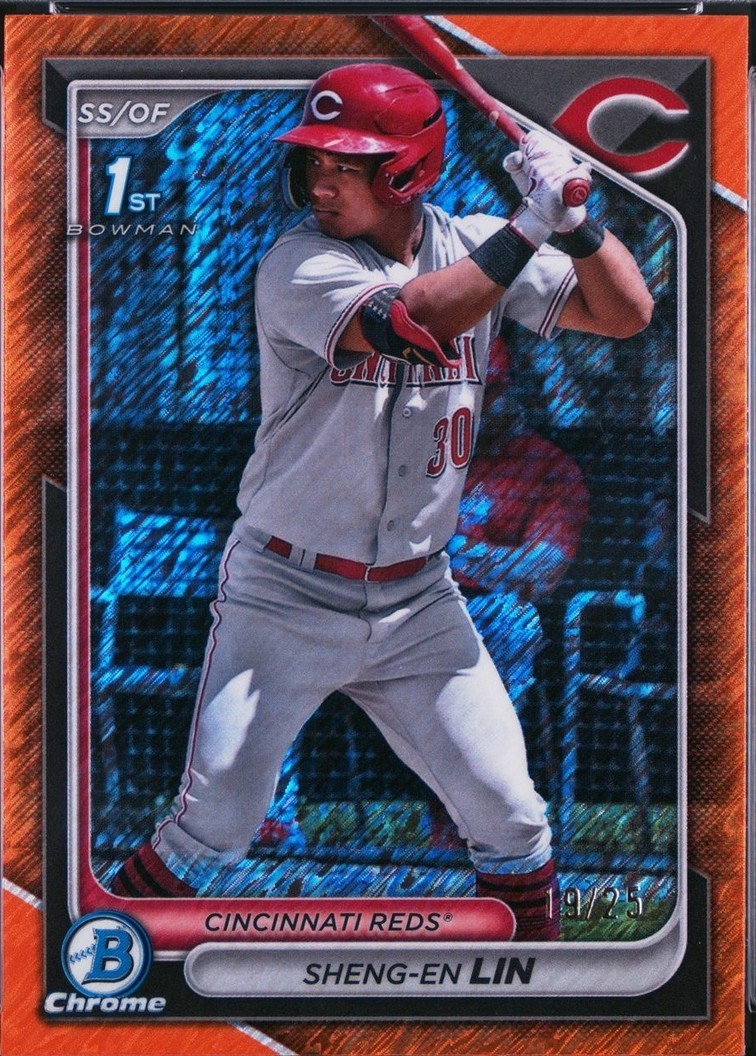 2024 Bowman Chrome - Prospects Sheng-En Lin #BCP-155 Orange Shimmer ...