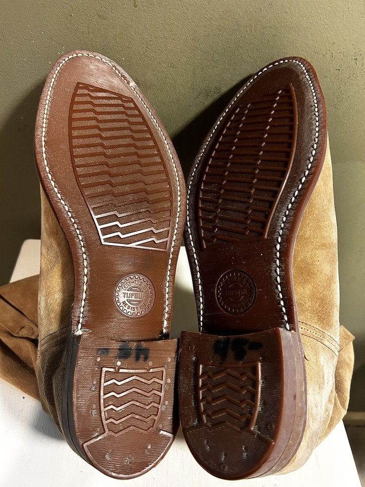 Vintage Hy-Test Steel Toe Suede Roper Style Boots 13 B USA Made Pull On ...