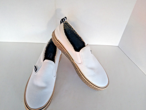 Punkrose Womens Size 7.5 Shoes - White Canvas Slip On Sneakers | eBay