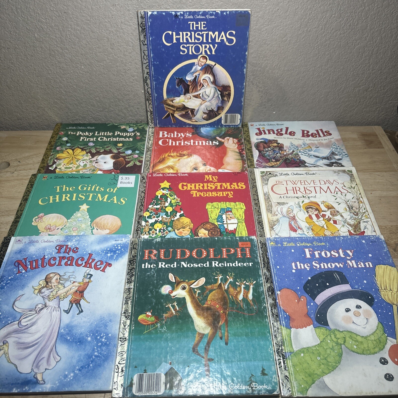 Vintage Christmas Little Golden Book Lot Of 10 Mixed Frosty Rudolph ...